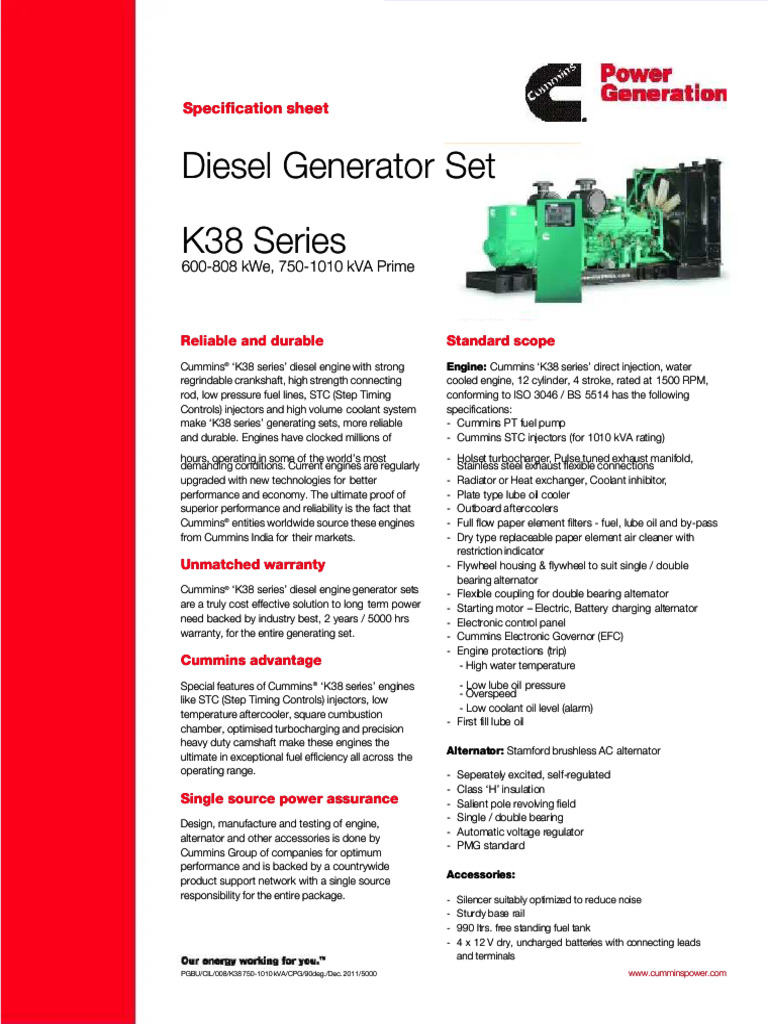 K Series 750 1010 k38 | PDF | Diesel Engine | Engines