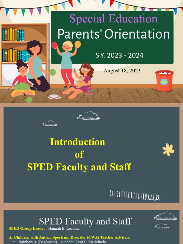 Parent Orientation | PDF | Disability