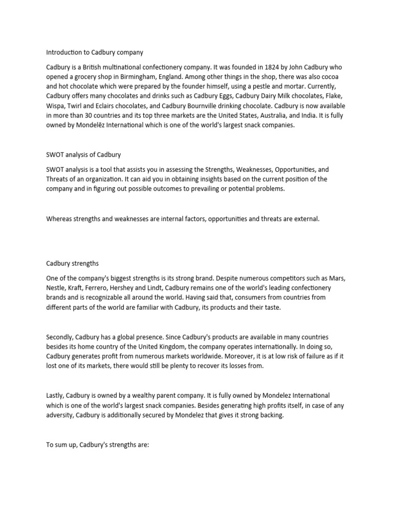 CRISPELLO | PDF | Chocolate | Swot Analysis