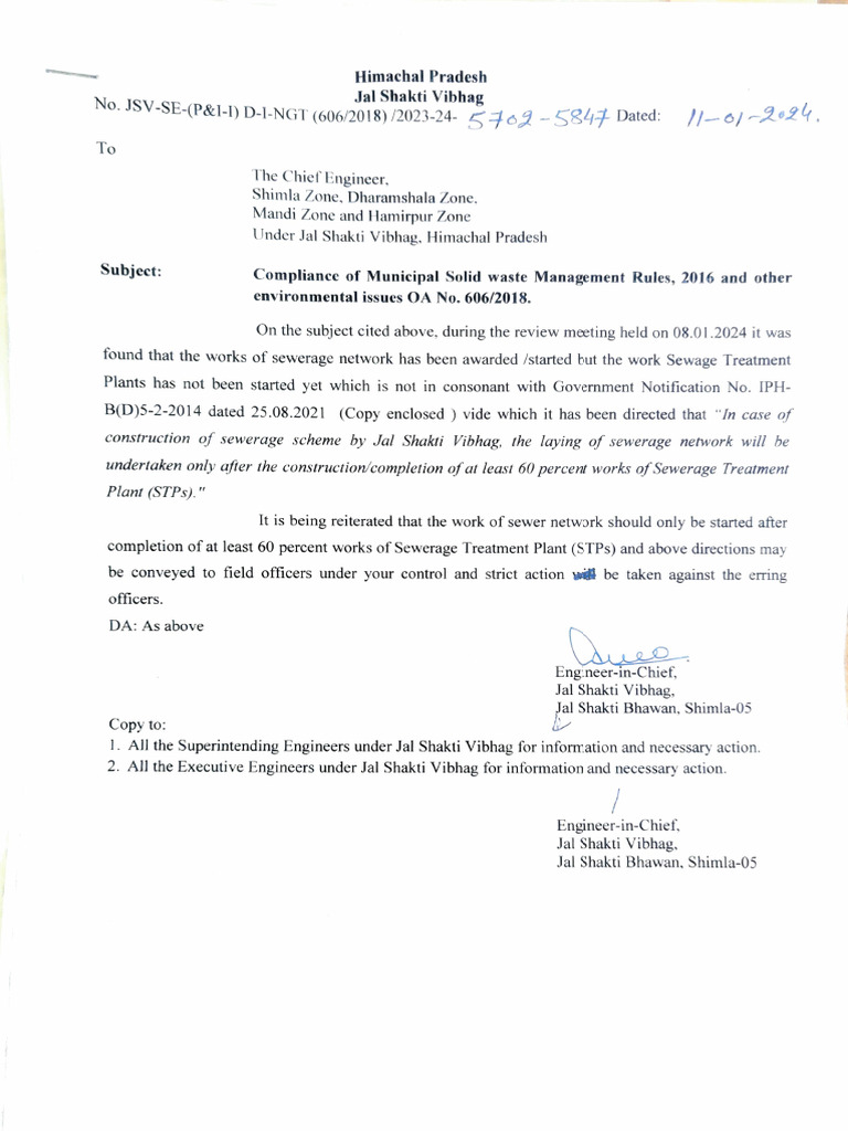 60 Per Condition Letter | PDF | Sewage Treatment | Water Management