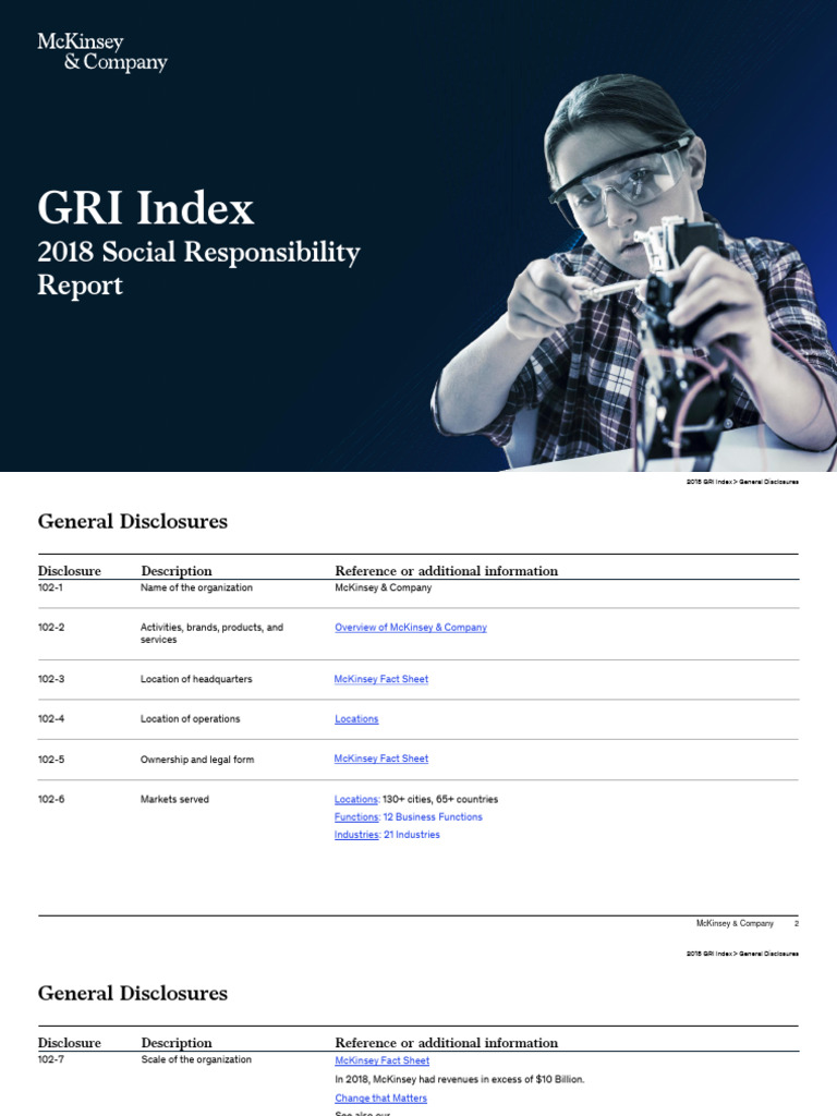 GRI Index 2018 | PDF | Carbon Footprint | Corporate Social Responsibility