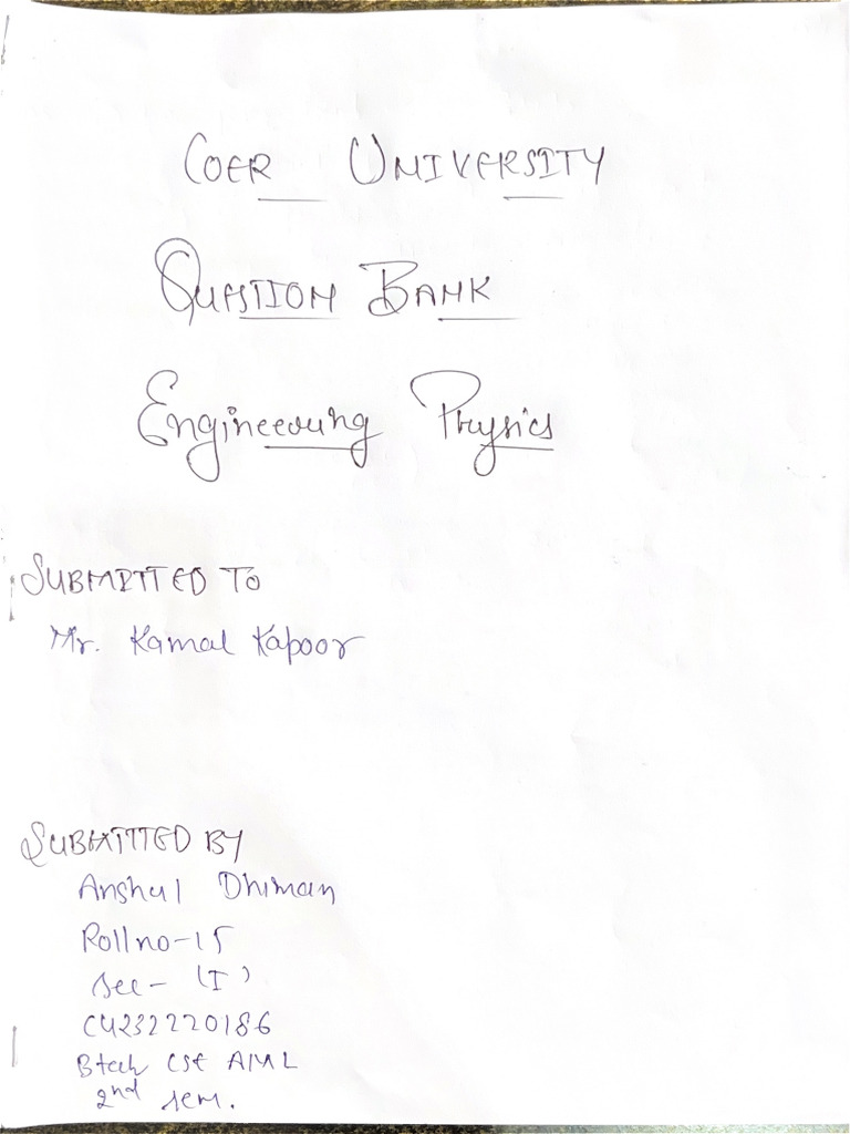 Physics Assignment | PDF