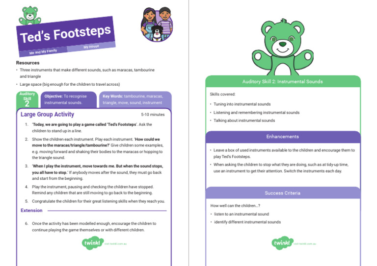 Ted's Footsteps: Fun with Instrument Sounds | PDF | Cognitive Science ...