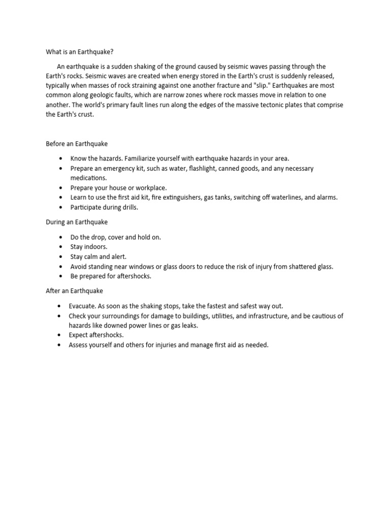 What Is An Earthquake | PDF