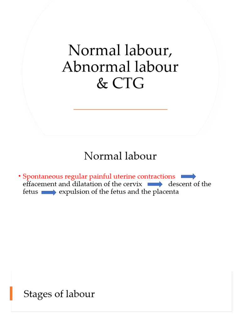 Labour Abn Labour and CTG | PDF | Childbirth | Pelvis