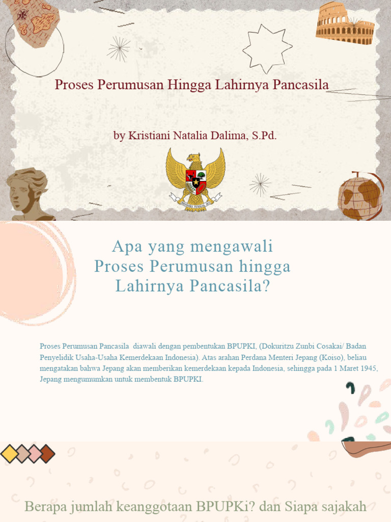 Proses Perumusan Hingga Lahirnya Pancasila - Pert.3 Kelas 7 | PDF