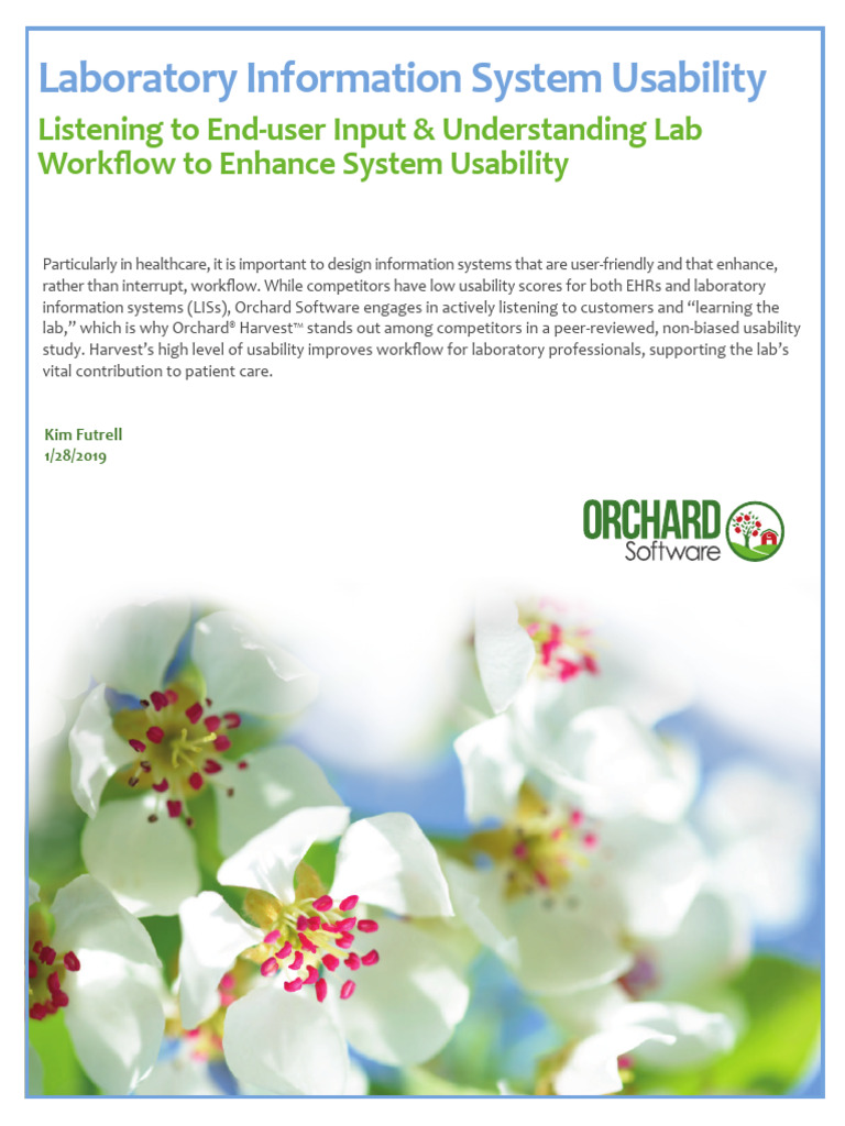 Orchard White Paper LIS Usability | PDF | Electronic Health Record ...