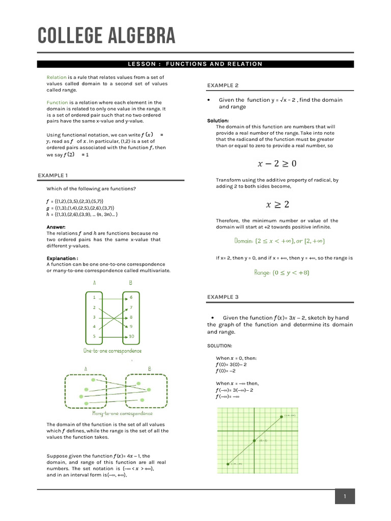 College Algebra | PDF | Function (Mathematics) | Mathematical Logic