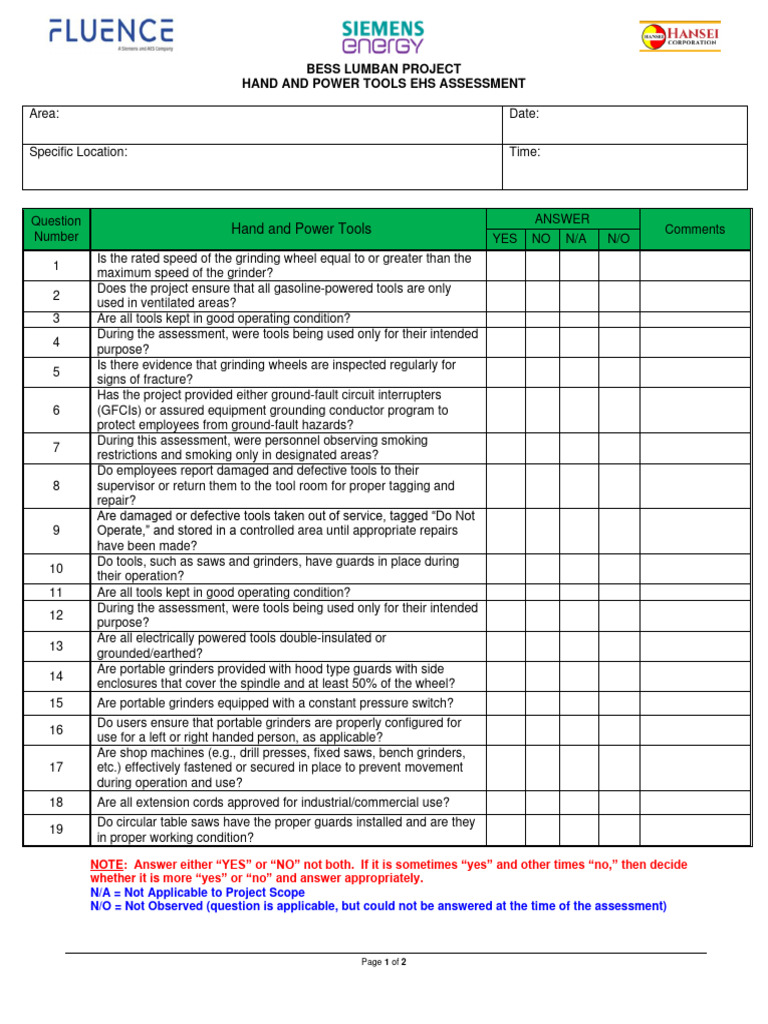 Hand and Power Tools Assessment | PDF | Grinding (Abrasive Cutting) | Tools