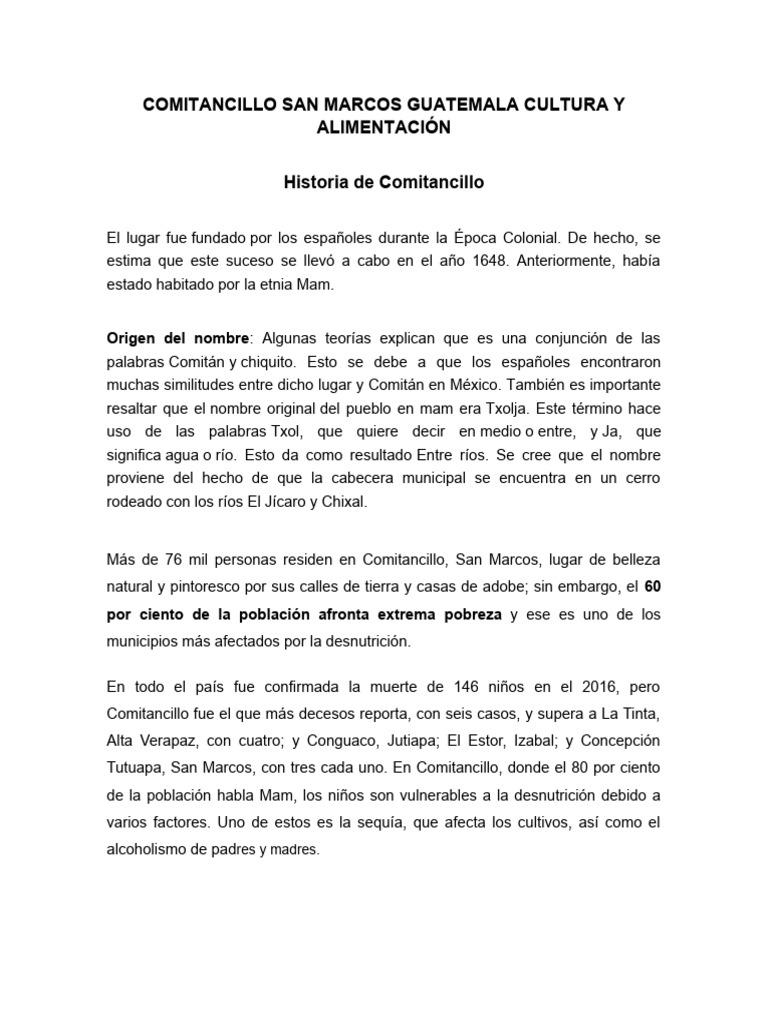 Comitancillo San Marcos | PDF