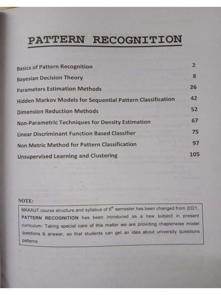 Pattern Recognition Organizer 2023 | PDF
