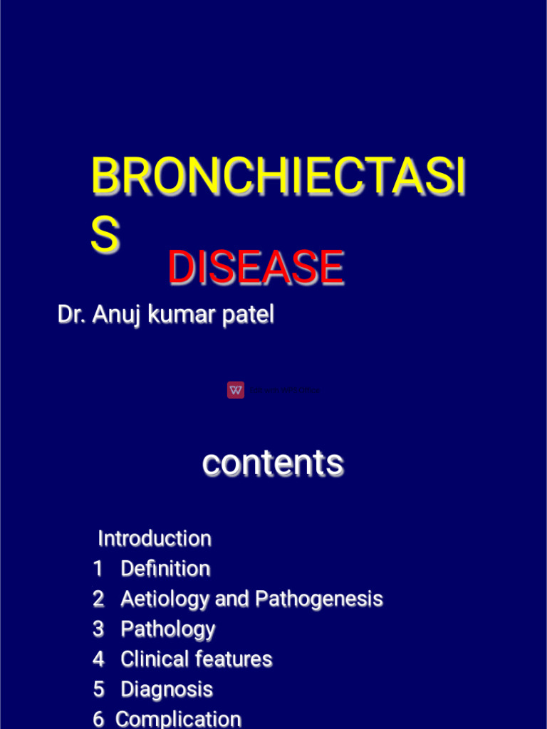 BRONCHIECTASIS | PDF | Lung | Medical Specialties