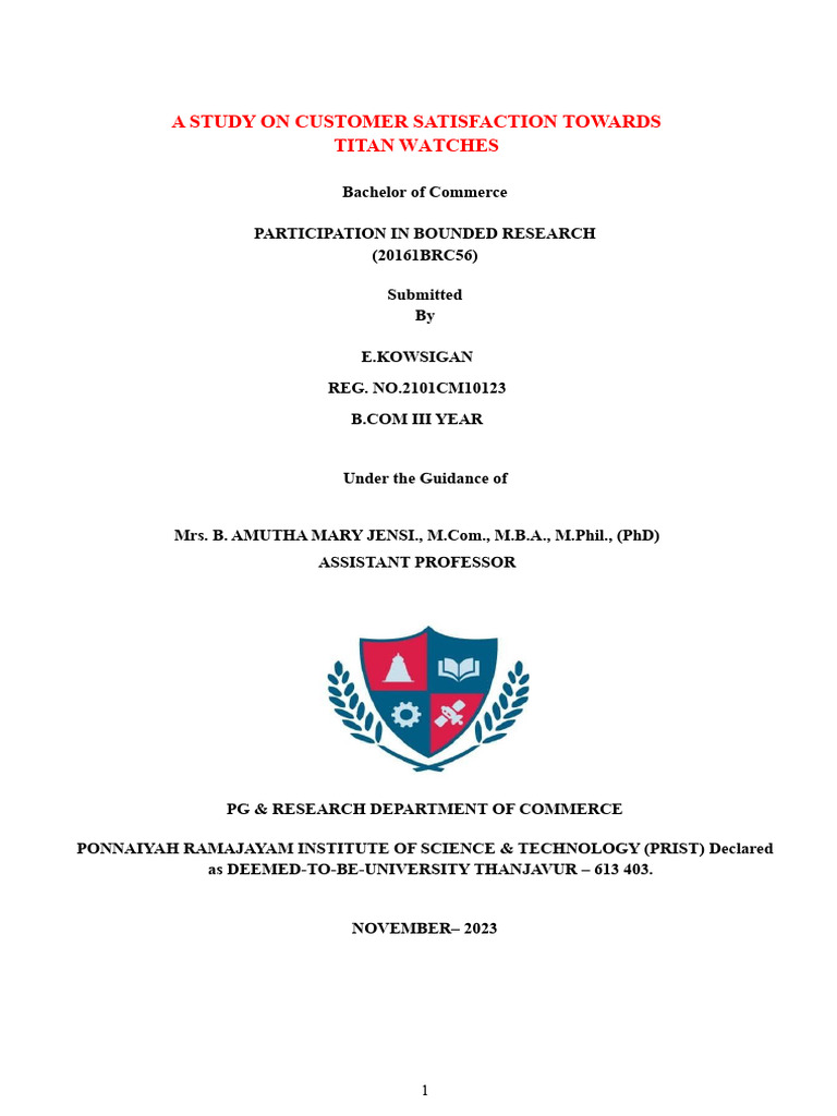 Kowsik Project 2 | PDF | Watch | Methodology