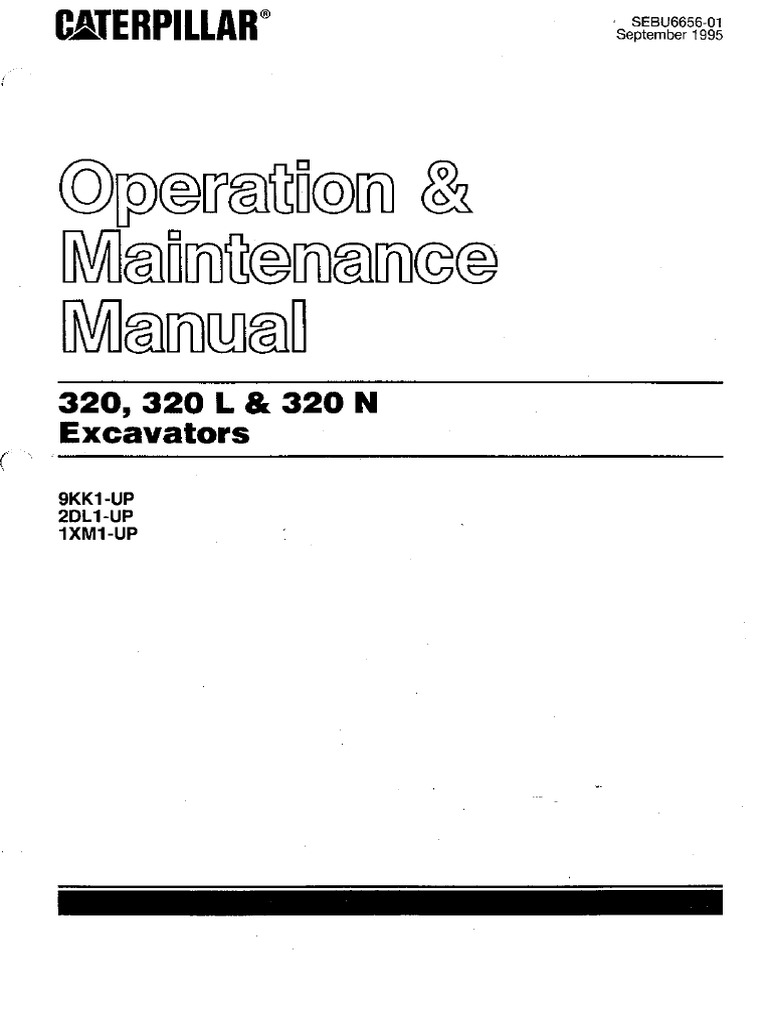Manual de Oper y Mant Excavadora CAT 320L | PDF