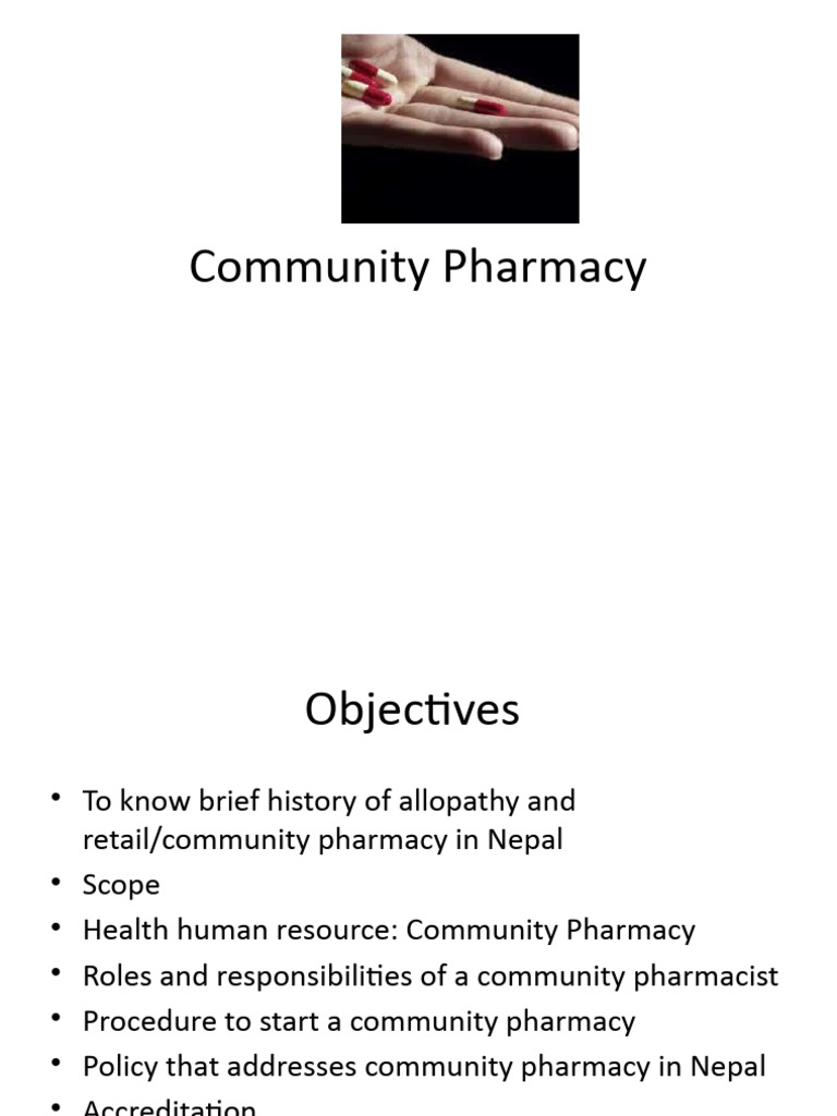 Community Pharmacy Pdf Pharmacy Pharmacist