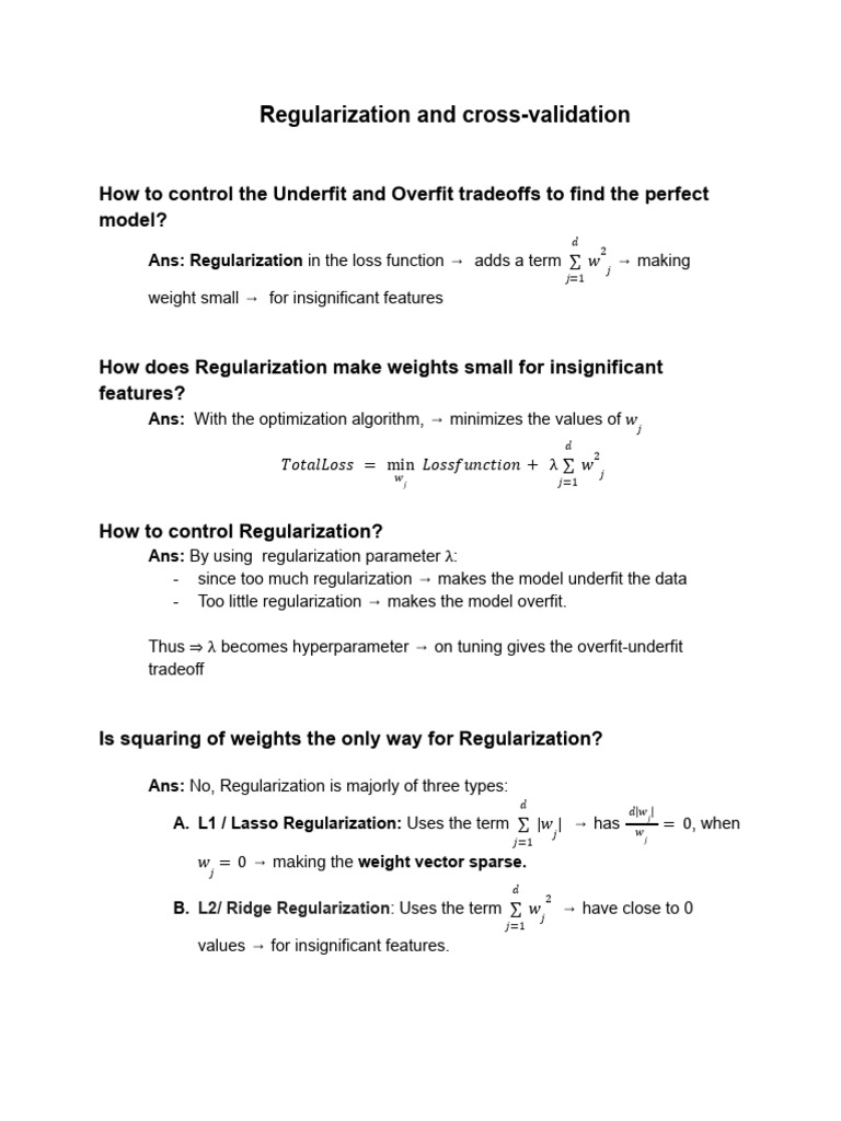 Regularization-Cross Validation | PDF | Cross Validation (Statistics) | Artificial Intelligence