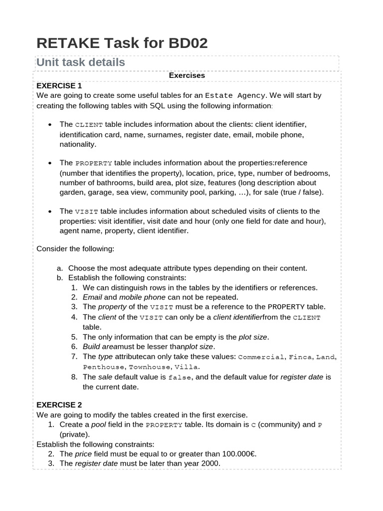 Task For BD02 | PDF | Software | Data Management