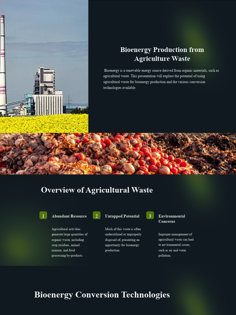 Bioenergy from Agricultural Waste | PDF | Bioenergy | Power Resources