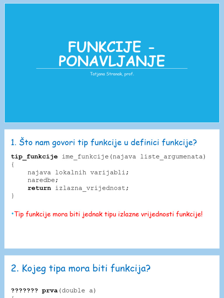 26-Dalje Funkcije Ponavljanje | PDF
