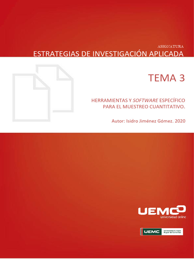 TEMA 3 EIA Herramientas y Software Específico para El Muestreo Cuantitativo | PDF | Muestreo ...