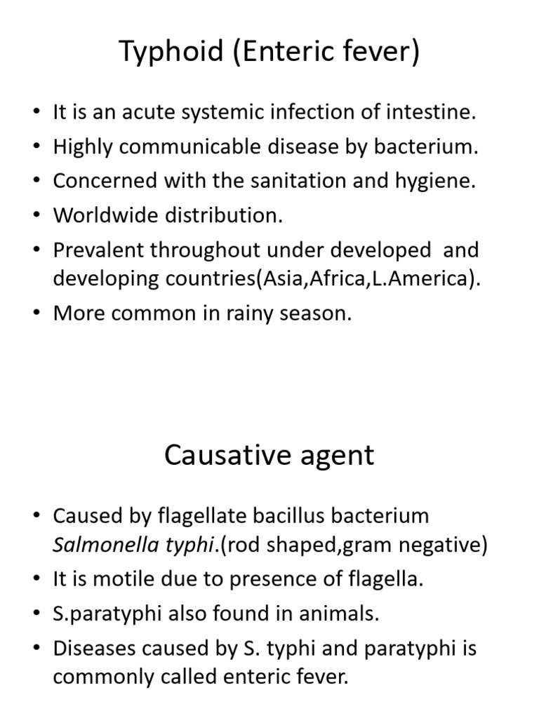 Understanding Typhoid Fever: Causes & Prevention | PDF