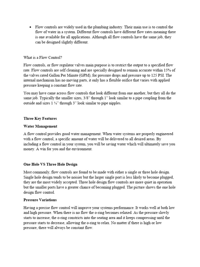 Three Key Features Water Management | PDF | Valve | Actuator