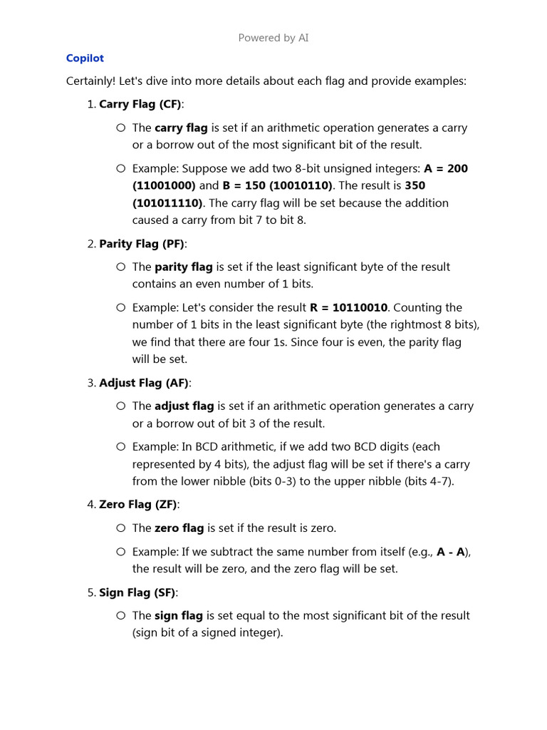 Flags in Digital Electronics in More Detail | PDF | Binary Coded ...
