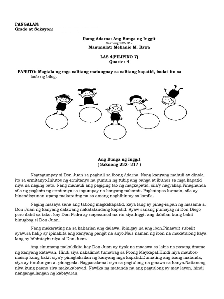 LAS 4 and 5 (FILIPINO 7, QUARTER 4) | PDF