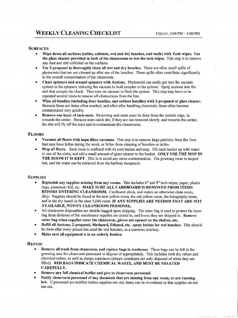 Cleaning Manual | PDF