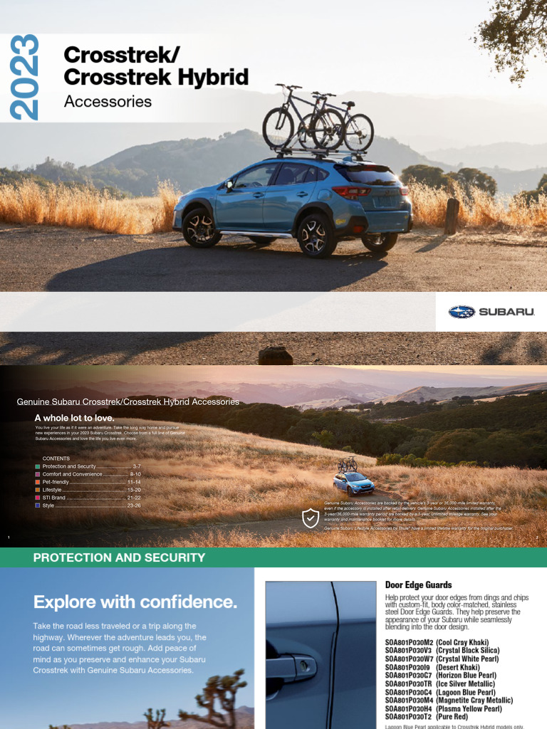 MY23 Crosstrek Hybrid Accessories Brochure 02 | PDF | Trailer (Vehicle) | Vehicles