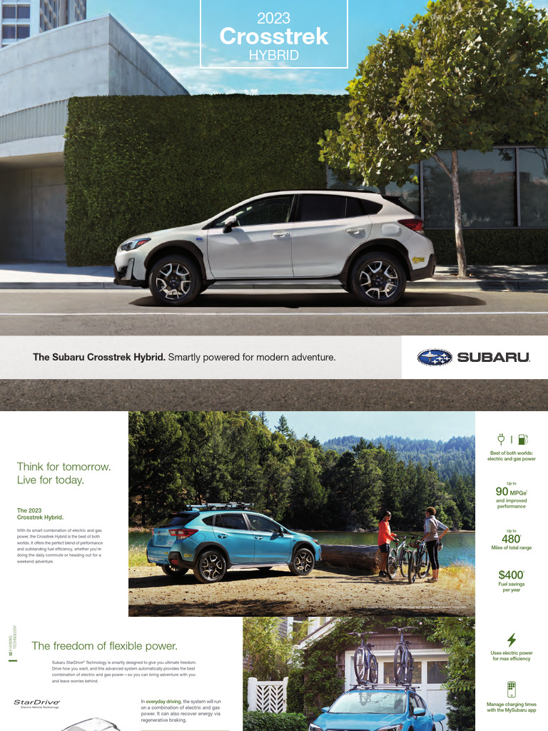 MY23 Crosstrek Hybrid Brochure 02 | PDF | Hybrid Vehicle | Fuel Economy ...