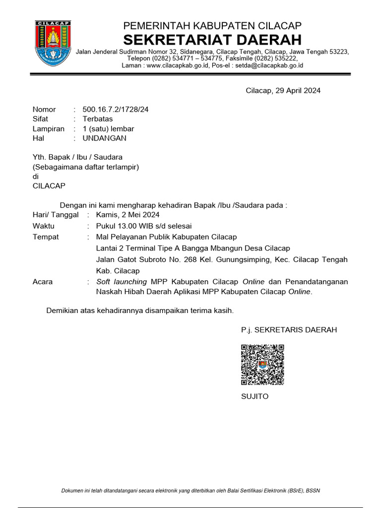 Undangan Launching MPP Digital 2 Mei 2024 | PDF