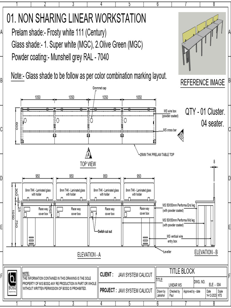 Revised Javi System Calicut Shop Drawing & Color Combination Marking ...