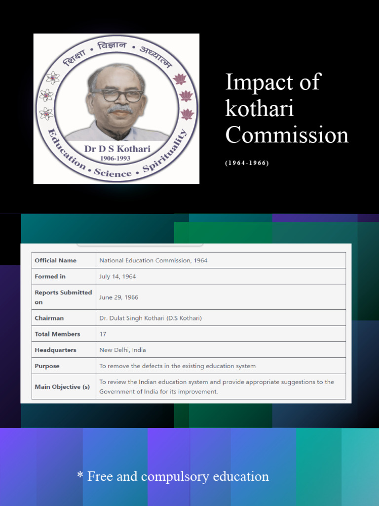 Impact of Kothari Commission | PDF | Vocational Education | Teachers