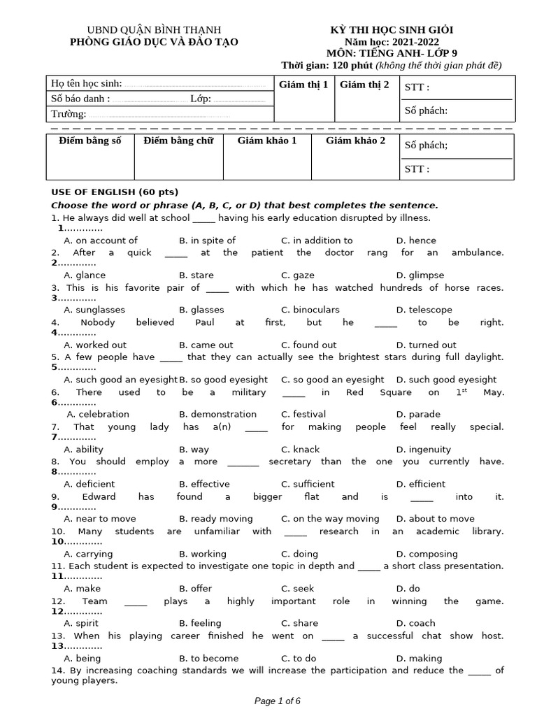 21 - 22 HSG Bình TH NH | PDF | Ancient Egypt | Irrigation