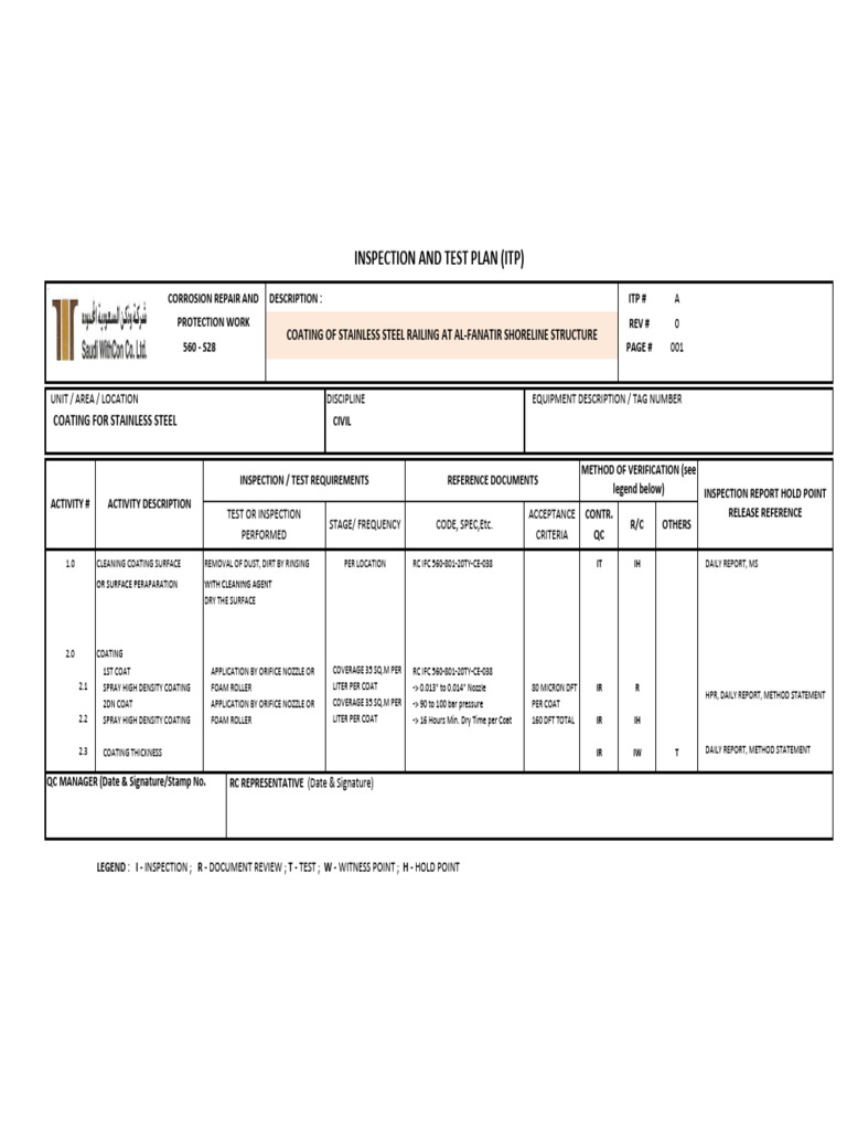Itp Stainless Steel Coating | PDF | Building Materials | Building ...
