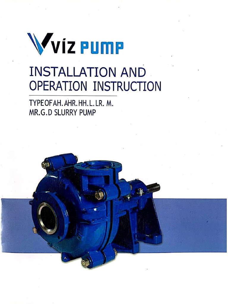 Manual Book Operation Booster Viz Pump | PDF