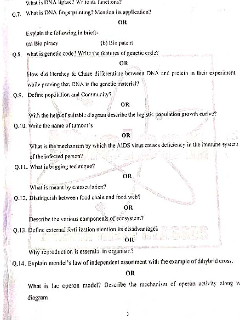 Imp Bio Test Series + OT | PDF