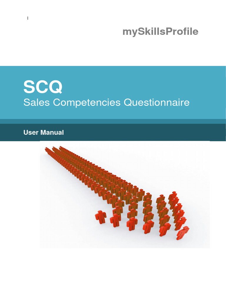 SCQ Sales Competencies Questionnaire User Manual | PDF | Sales ...