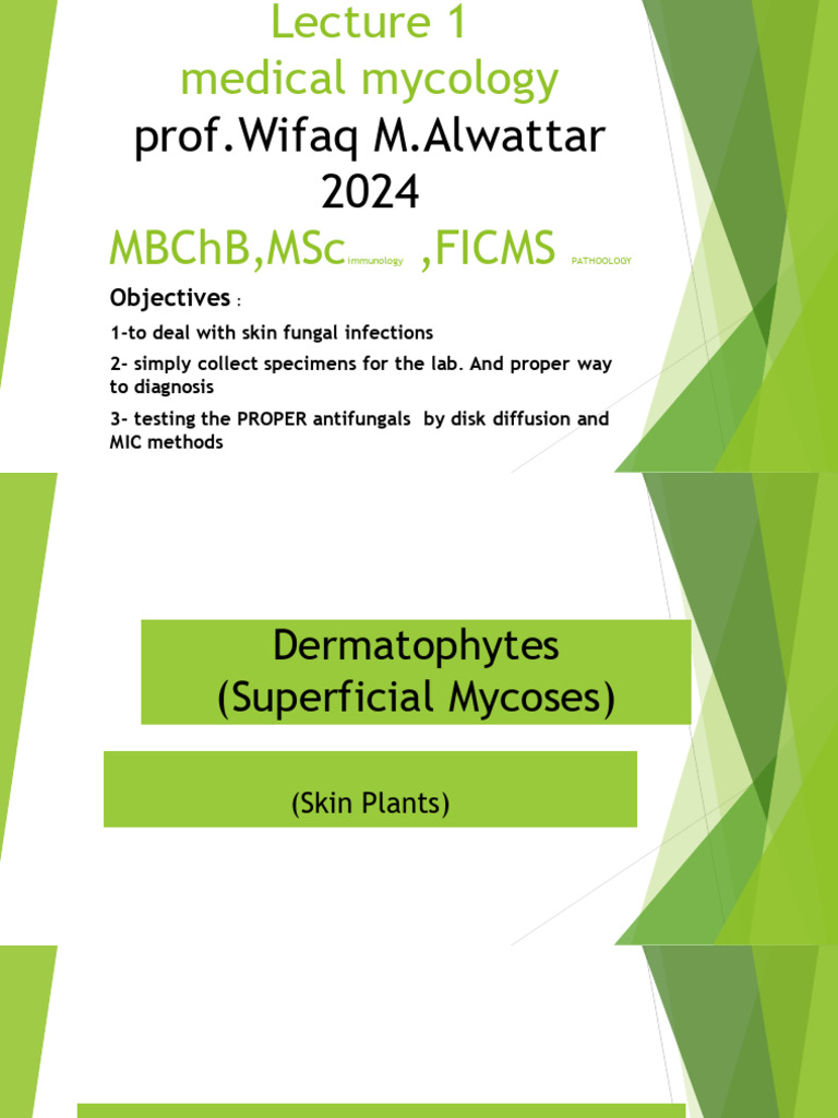 L3 - Dermatophytes | PDF | Mycology | Animal Diseases