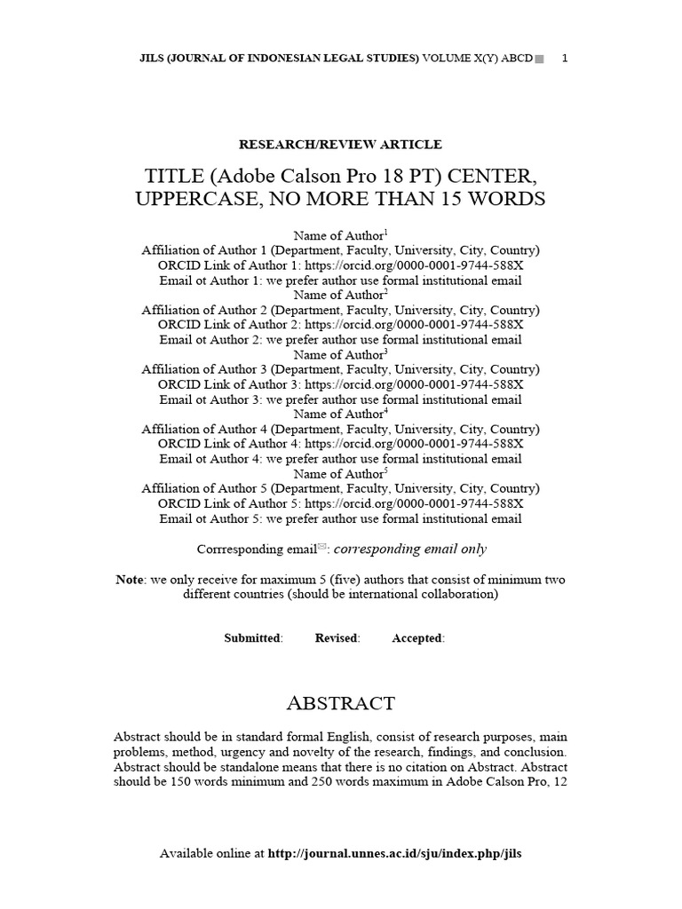 JILS New Template | Download Free PDF | Academic Journal | Citation