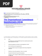 Organizational Commitment Questionnaire | PDF | Job Satisfaction ...