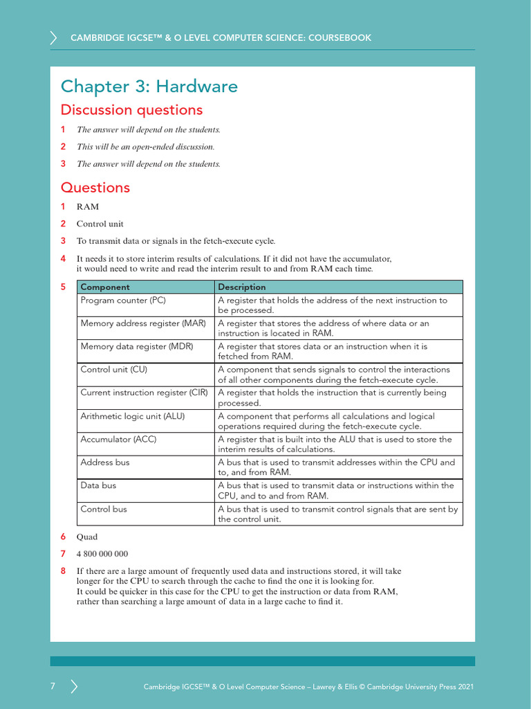 Chapter3 Answers | PDF | Image Scanner | Computer Science