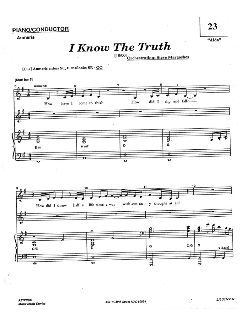 Aida-I Know The truth-SheetMusicMax | PDF