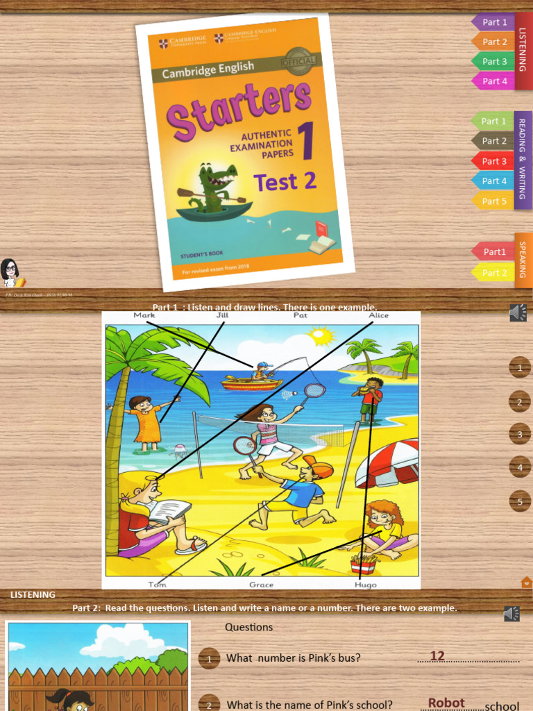 Starters 1 New - Test 2 | PDF