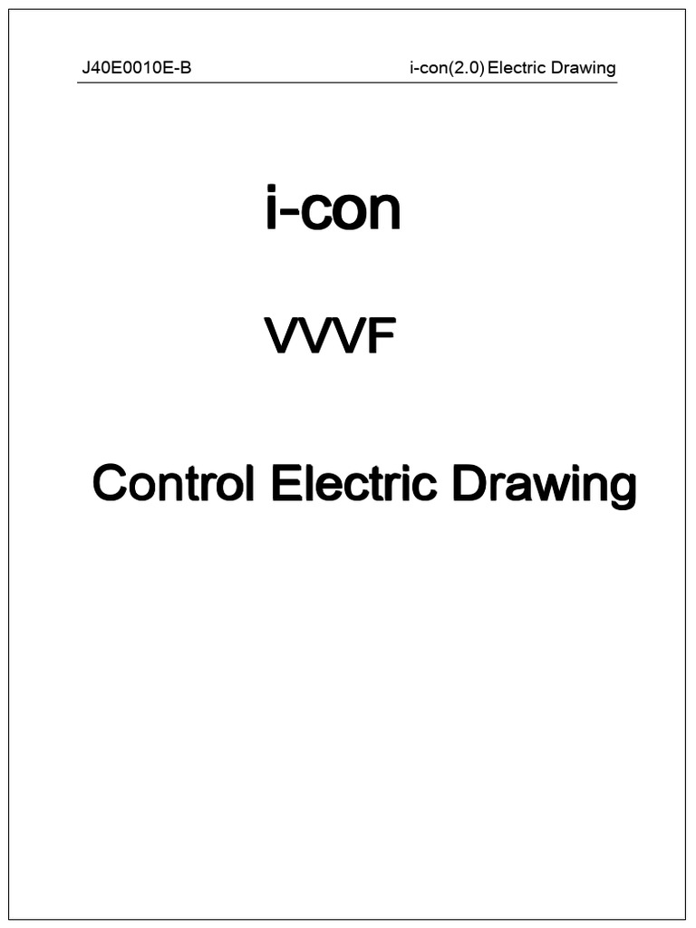 J40E0010E - B I-Con VVVF Control Electric Drawing (V2.0) | PDF