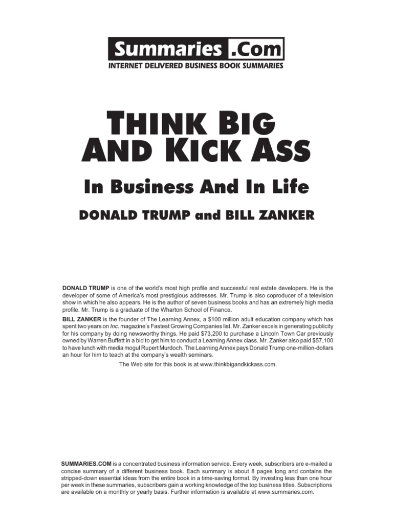 Think Big and Kick Ass | PDF
