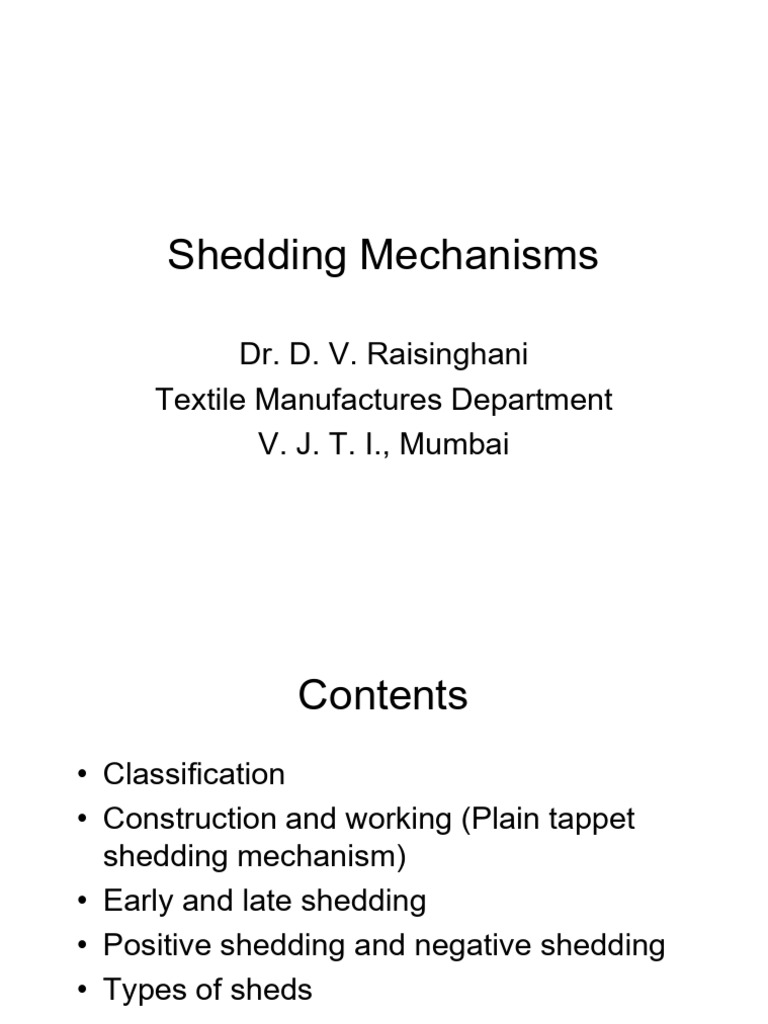 Shedding Mechanism | PDF | Loom | Weaving