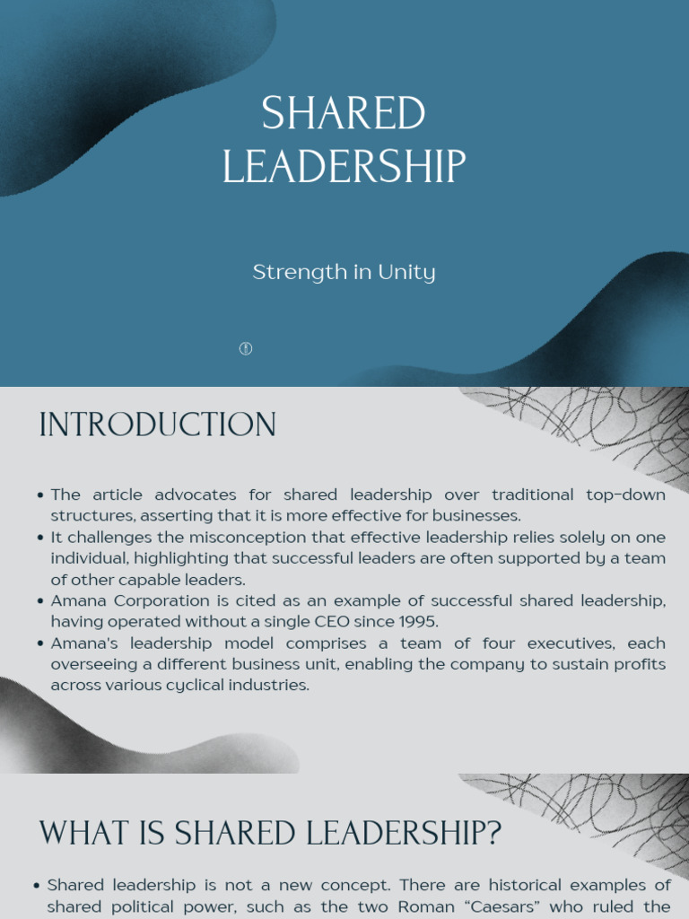 What Is Shared Leadership | PDF | Leadership | Mentorship