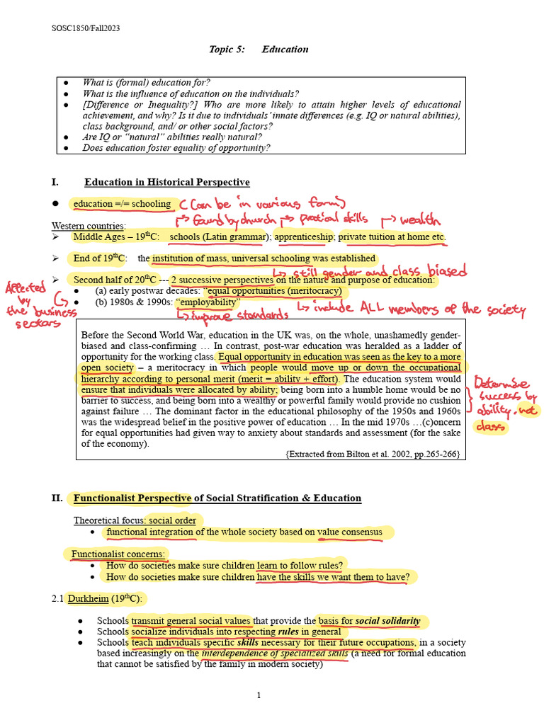Lecture Note 5 | PDF | Social Stratification | Society